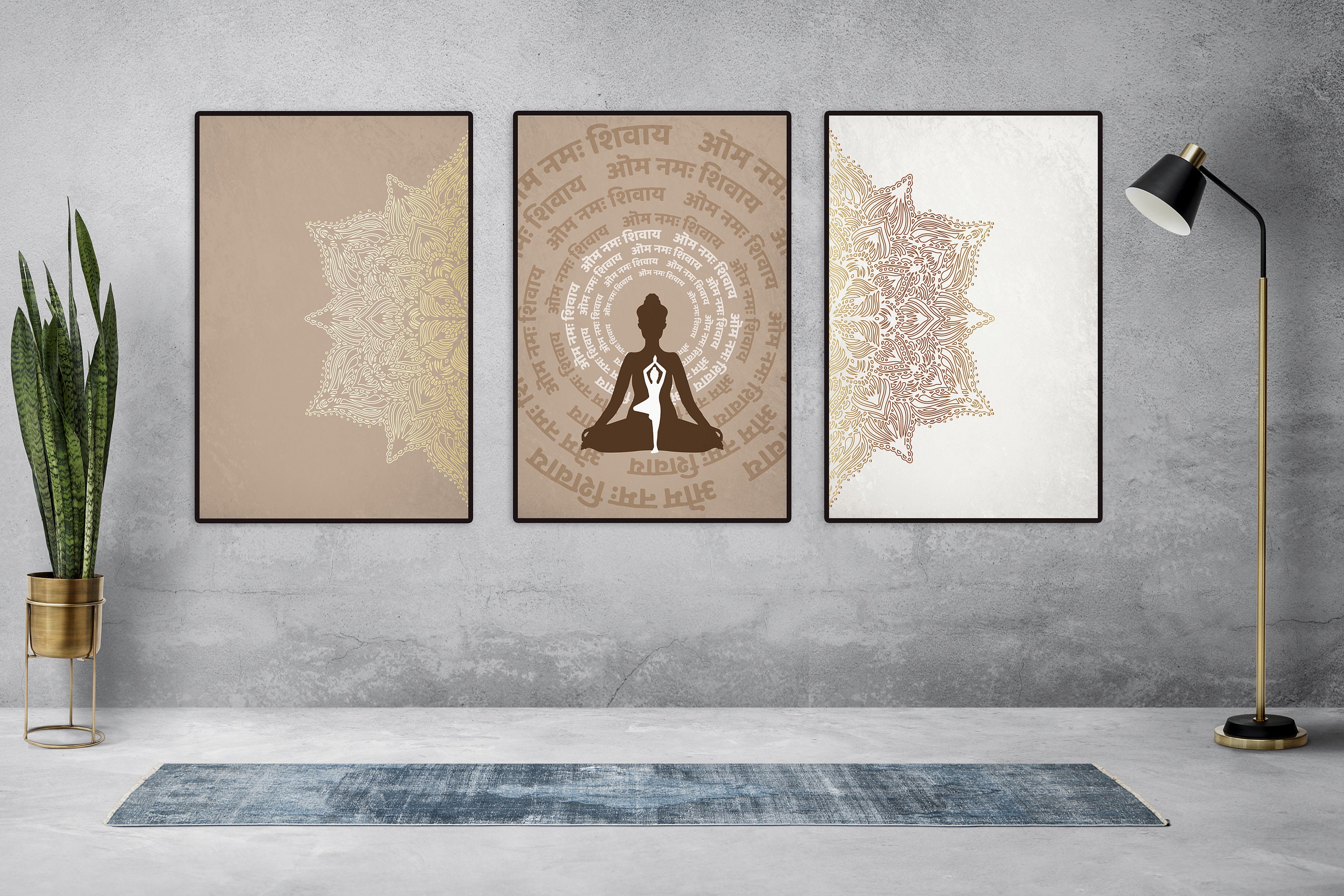 Spiritual Meditation Wall Art Sanskrit Yoga Mantra Studio Poster ...