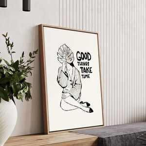 Good Things Take Time Boho Art Print Feminine Wall Art Retro ...