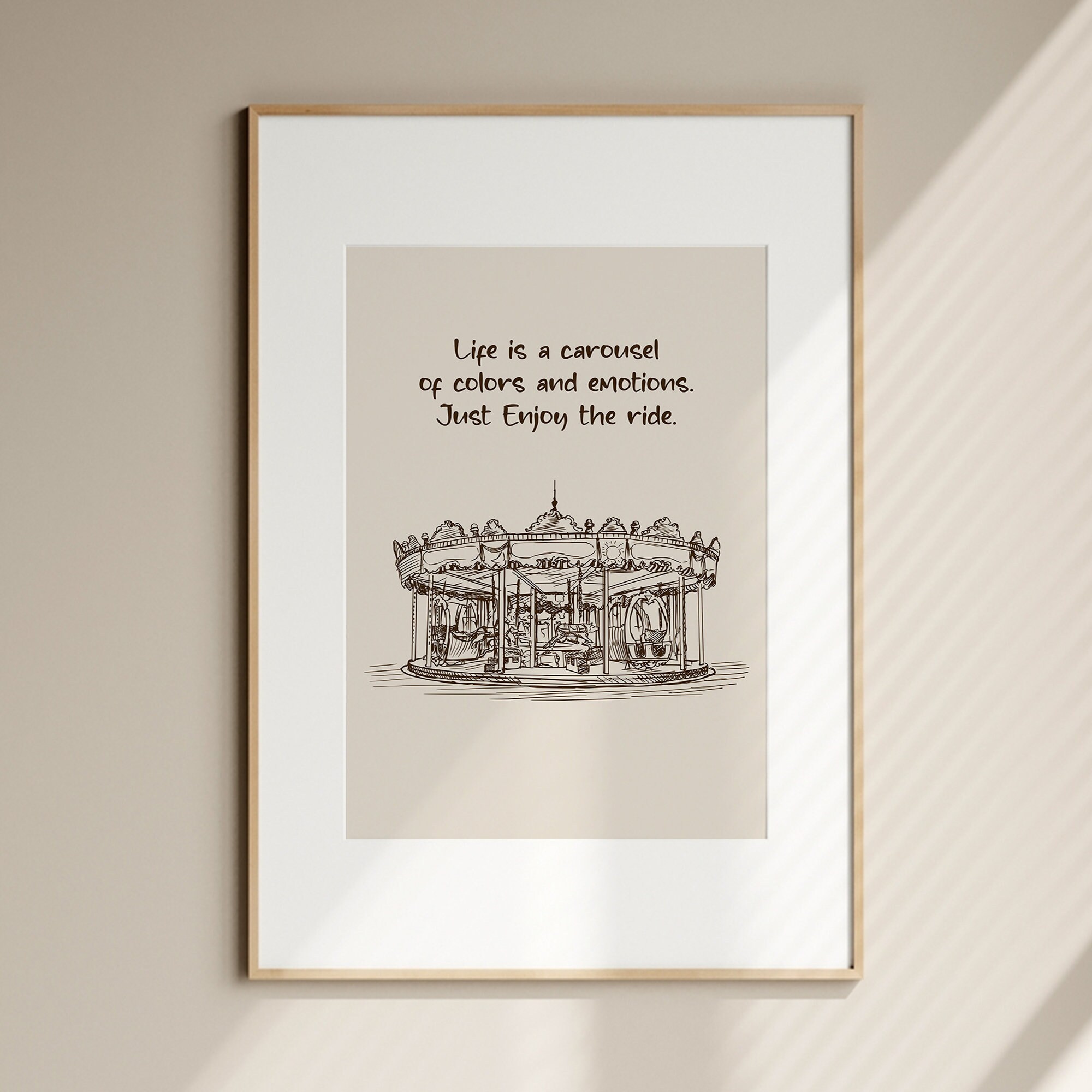 Vintage Carousel Sketch Art Prints Paris Carousel Dreams Gift Quirky ...