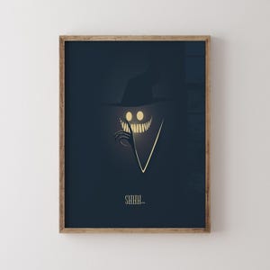 Spooky Ghost Halloween Wall Art Print Gothic Home Decor Funny Quote Art ...