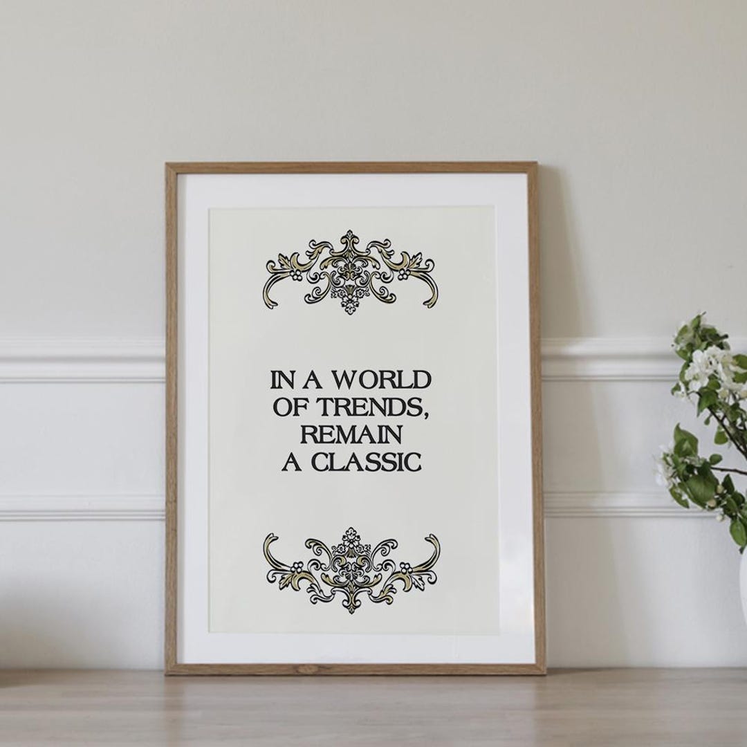Retro Minimal Motivational Quote Poster for Home Office Decor Trendy ...