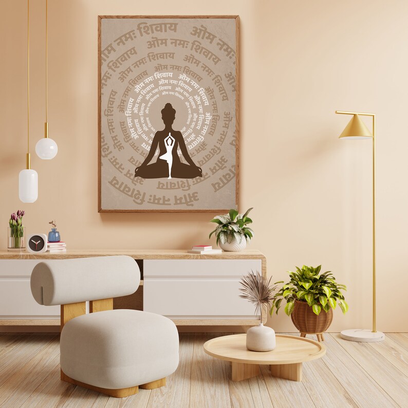 Spiritual Meditation Wall Art Sanskrit Yoga Mantra Studio Poster ...