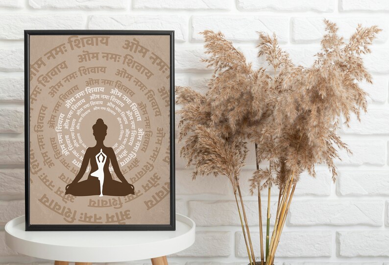 Spiritual Meditation Wall Art Sanskrit Yoga Mantra Studio Poster ...