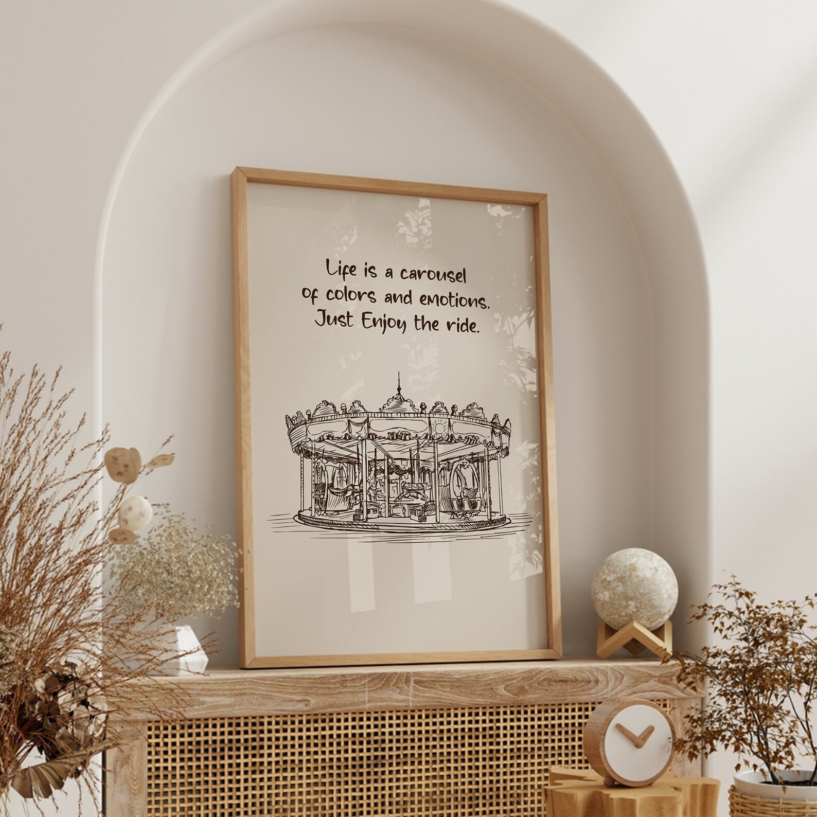 Vintage Carousel Sketch Art Prints Paris Carousel Dreams Gift Quirky ...