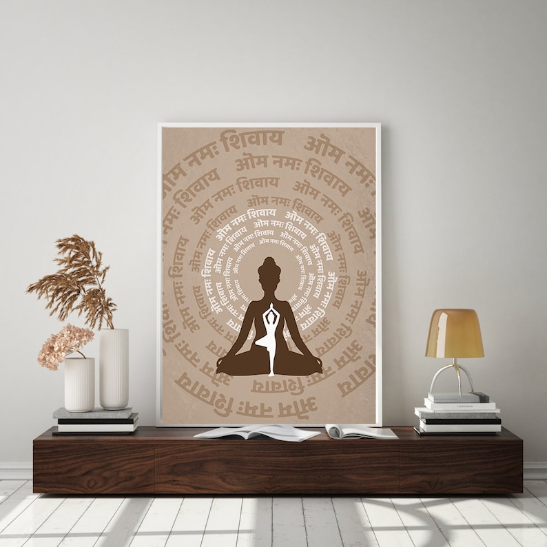 Spiritual Meditation Wall Art Sanskrit Yoga Mantra Studio Poster ...