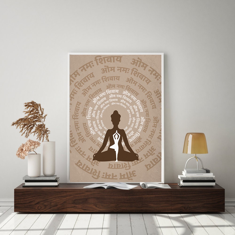 Spiritual Meditation Wall Art Sanskrit Yoga Mantra Studio Poster ...