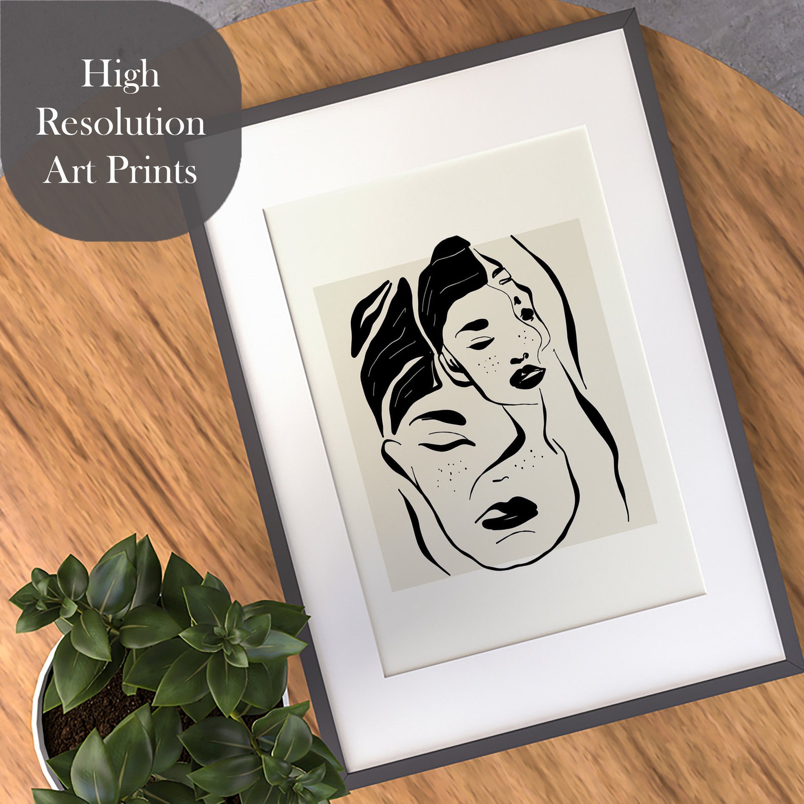 Self Love Abstract Women Face Line Art Print Retro Feminist Poster Boho ...