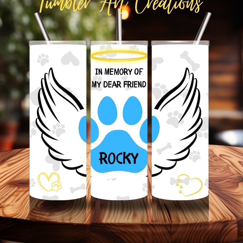 Dog Memorial Tumbler Png - Etsy