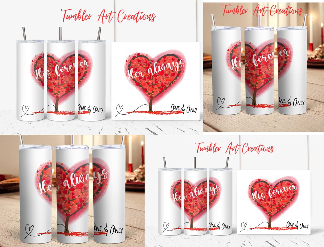 Romantic Couples Tumbler Set – His Forever & Hers Always 20oz ...