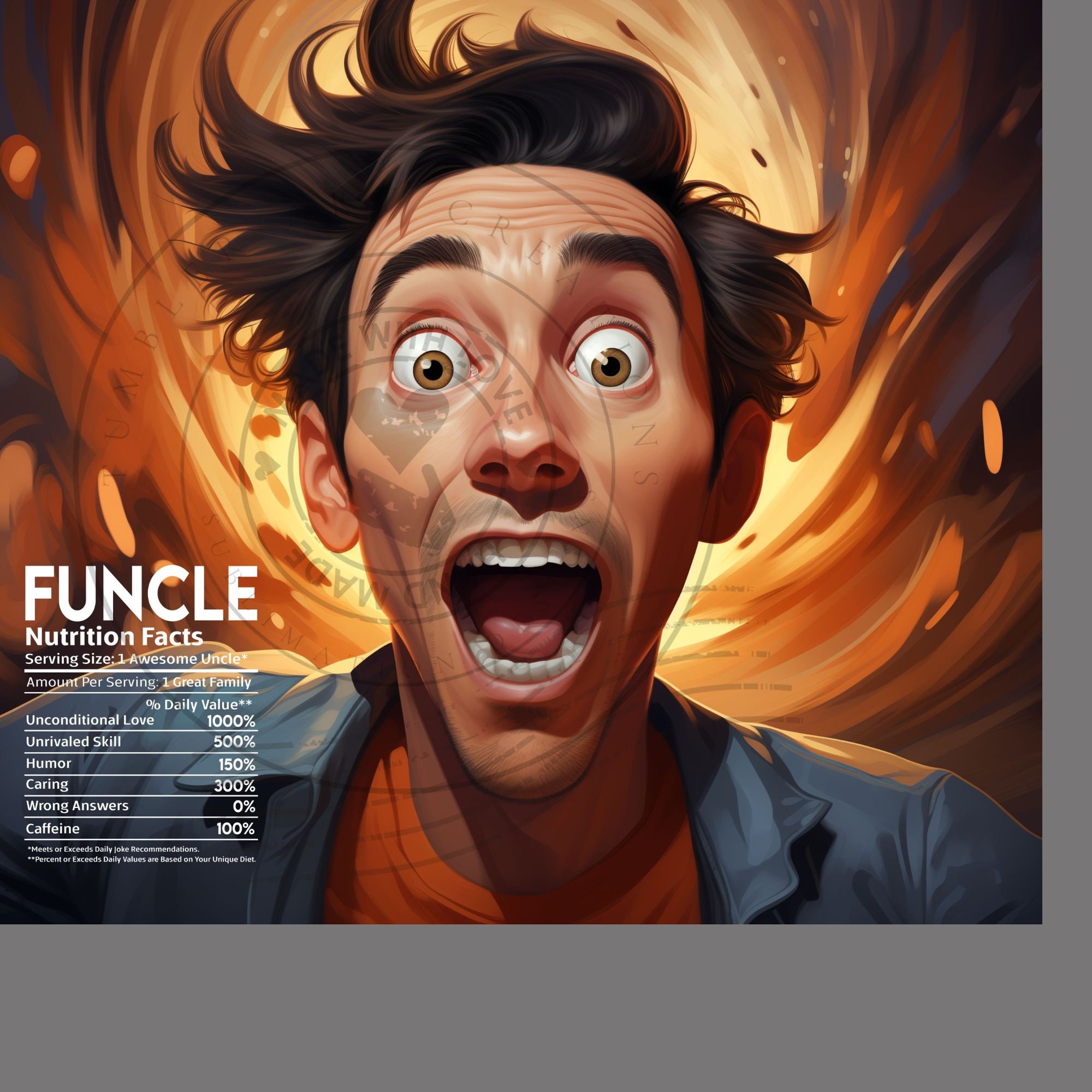 Fun Uncle 20 Oz Skinny Tumbler PNG Uncle Tumbler Wrap Sublimation ...