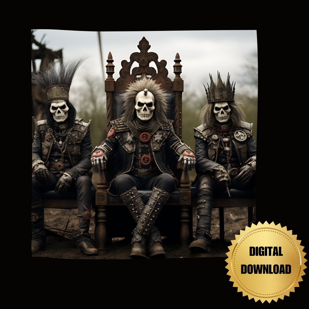 Gothic Skull Scene Goth Horrorcore Scene Clipart PNG Creepy Art Ghouls ...