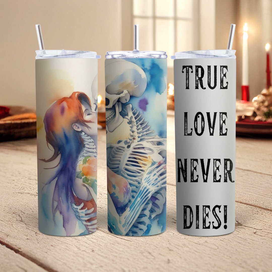 Gothic Lover Skeletons Tumbler Wrap 20 Oz Skinny Tumbler Gothic Tumbler ...
