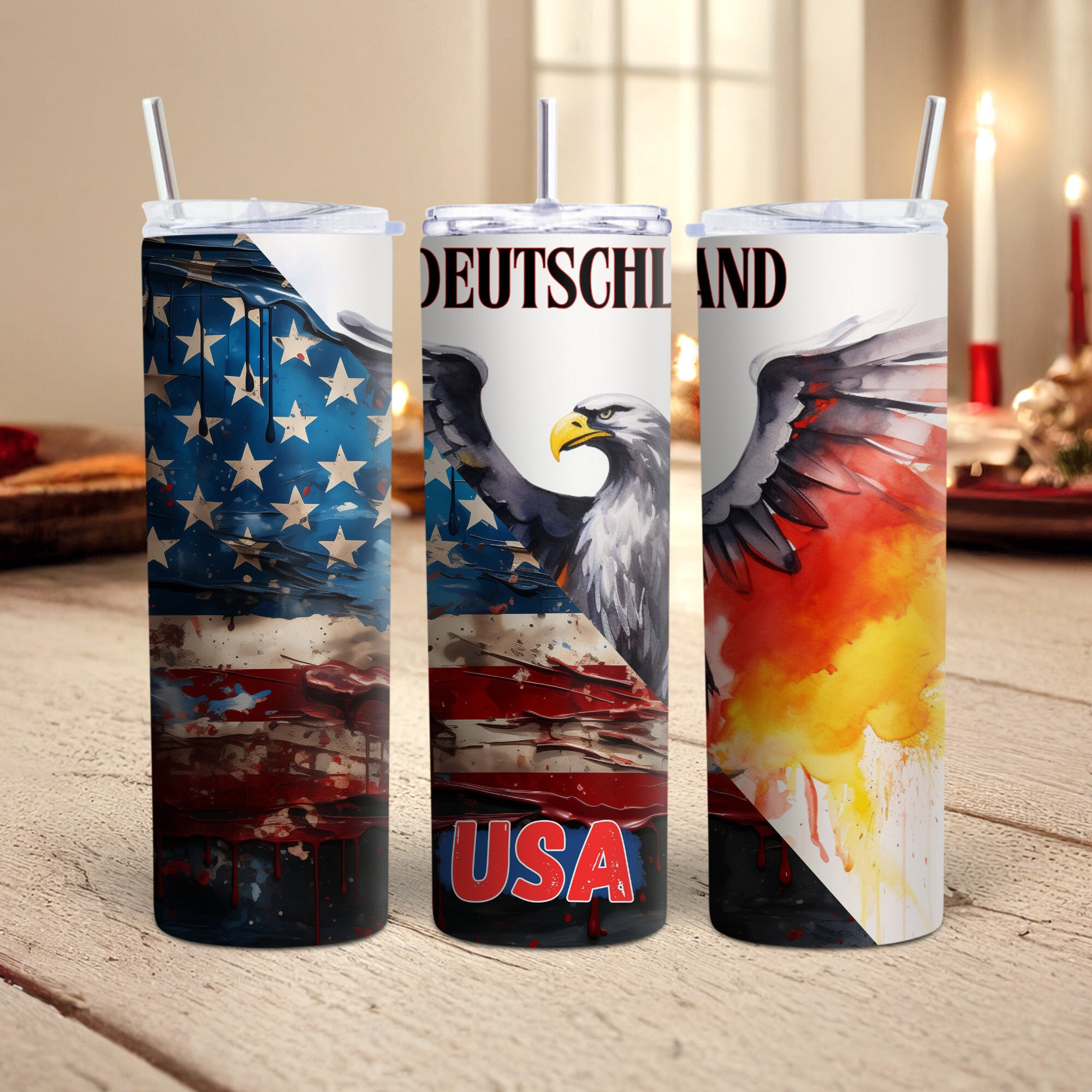 German American Tumbler Wrap PNG Sublimation Designs Digital Download ...