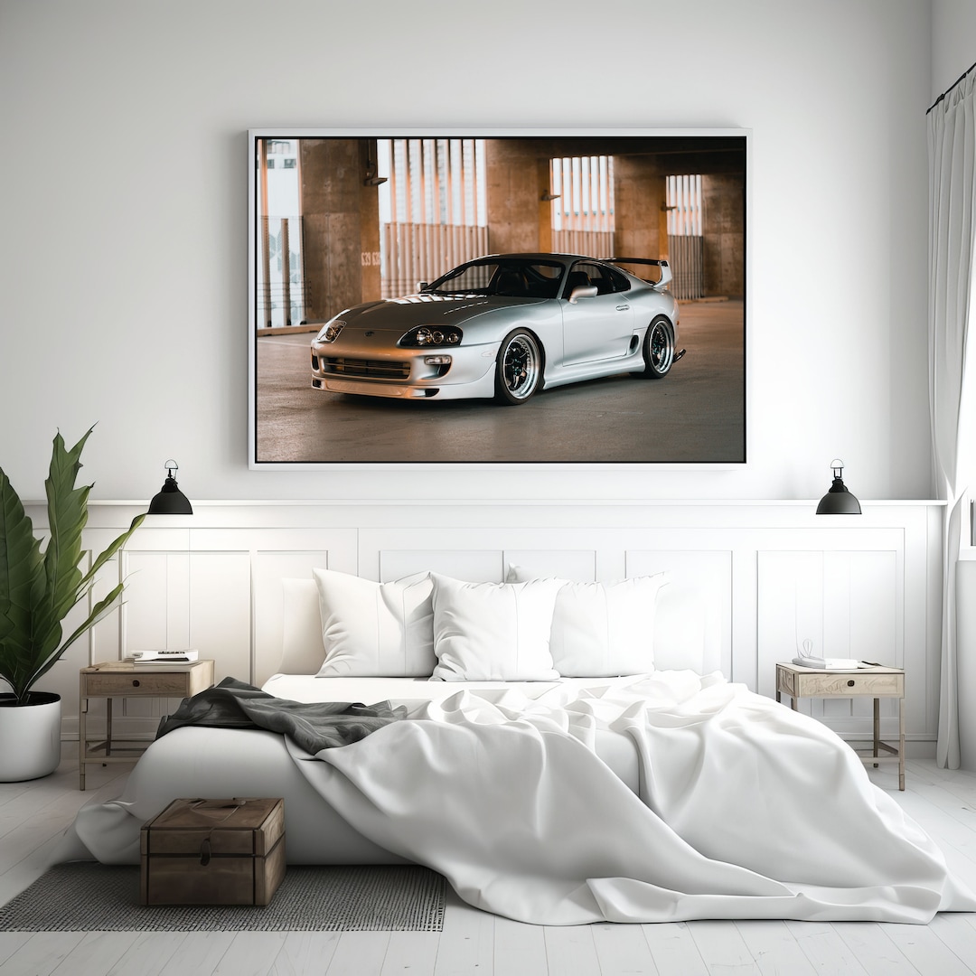 Car Wall Art, Toyota Supra Canvas Wall Art, Canvas Painting, Wall ...