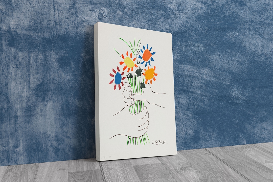 Pablo Picasso Flower Bouquet Poster Print Canvas Wall Art,pablo Picasso ...