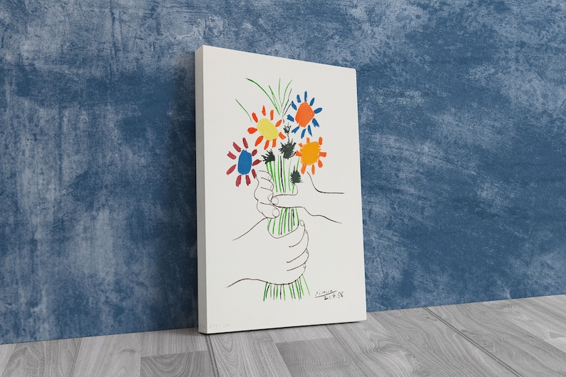 Pablo Picasso Flower Bouquet Poster Print Canvas Wall Art,pablo Picasso ...