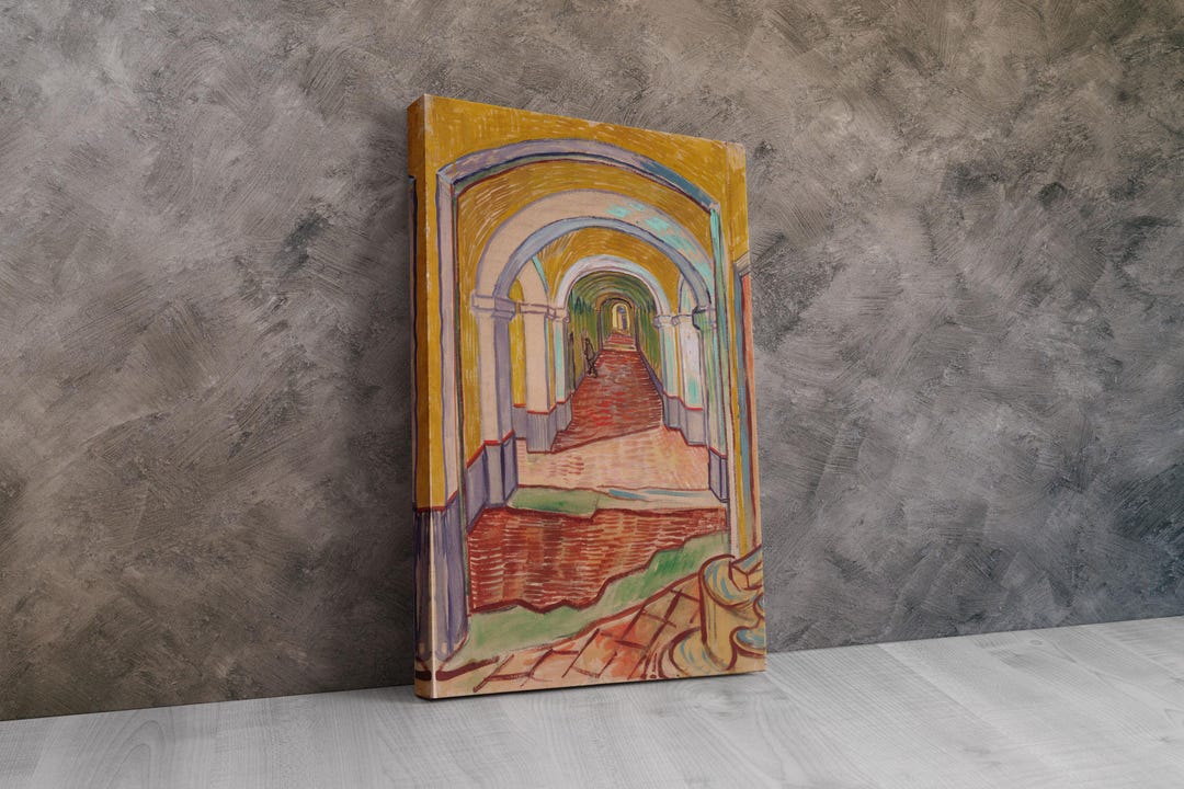 Van Gogh 'corridor in the Asylum' Canvas Print – Framed Wall Art - Etsy