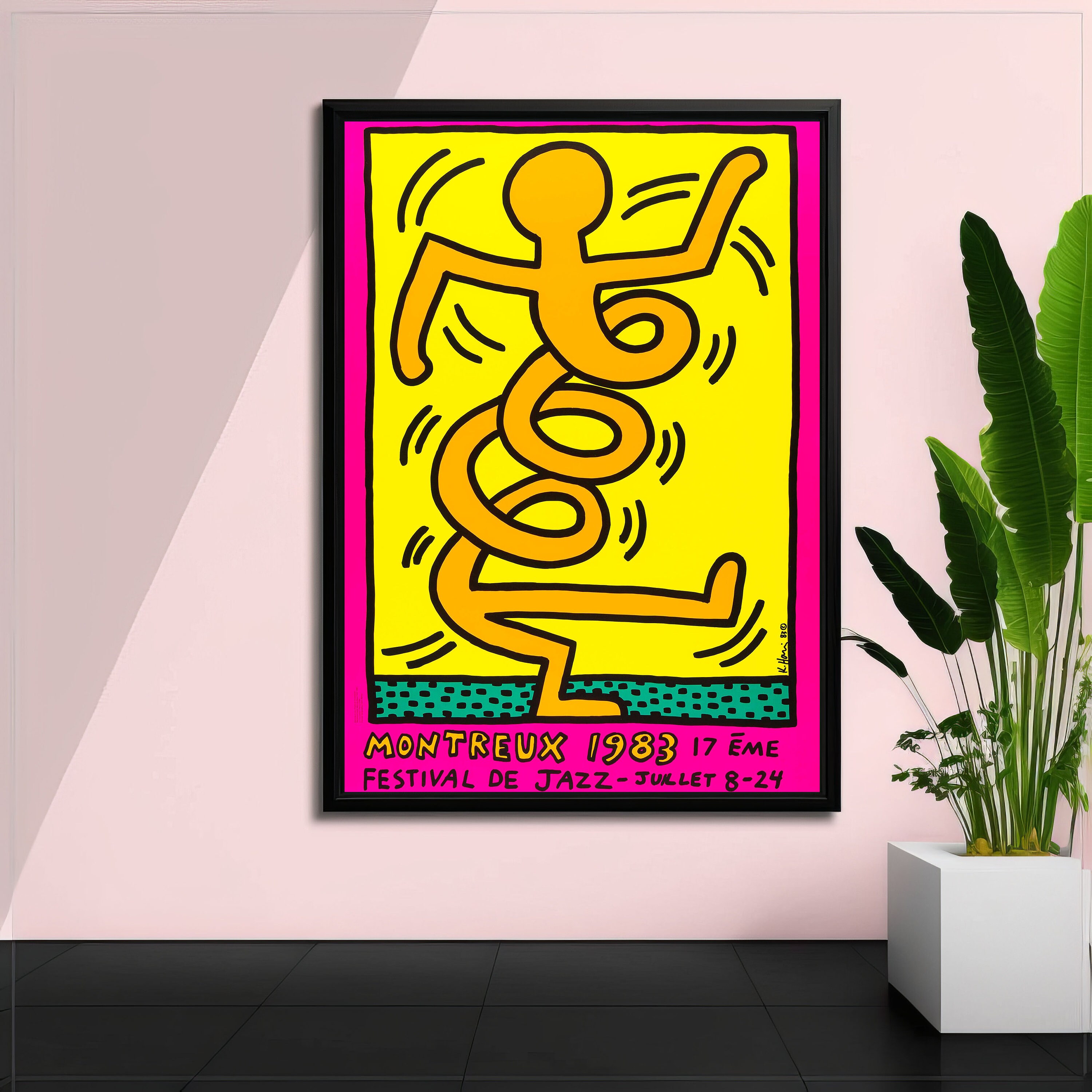 Keith Haring Print, Keith Haring Montreux Poster, Keith Haring Pink ...
