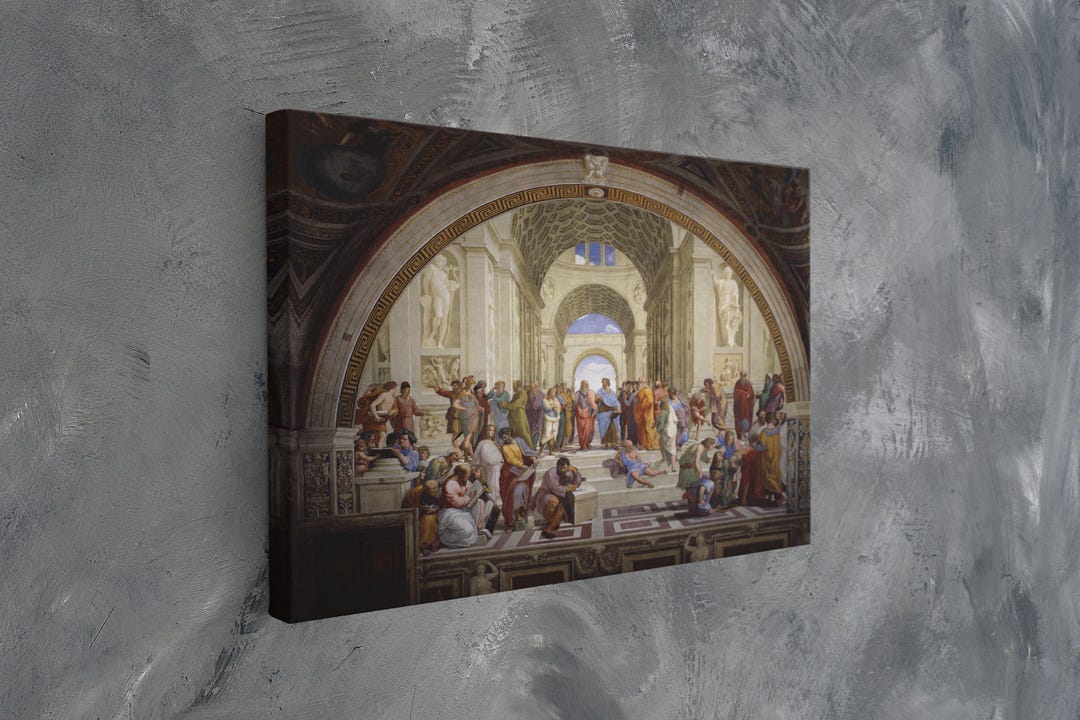 The School of Athens Canvas Wall Art, Raffaello Sanzio Home Decor - Etsy