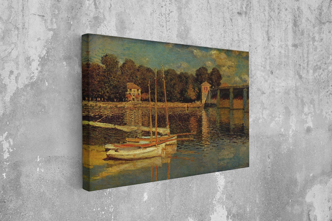 Claude Monet Pont D'argenteuil , Canvas Gallery Wrap, Wall Art Print ...