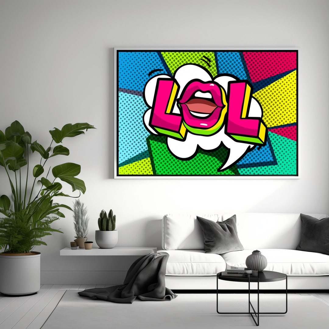 Graffiti LOL Pop Art Canvas Print, Modern Wall Decor - Etsy