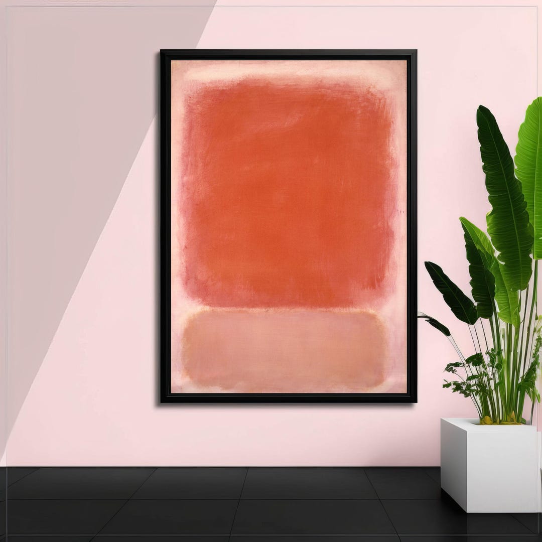 Red and Pink Mark Rothko Style Artwork, Abstract Wall Art - Etsy