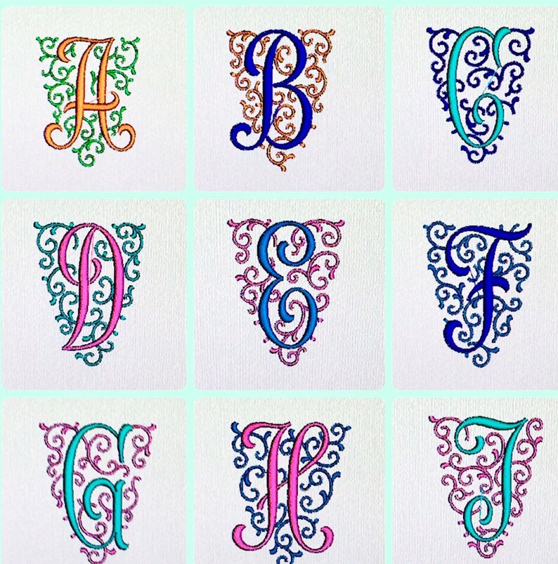 Art & Scroll Alphabet Embroidery Designs Disk for Husqvarna - Etsy