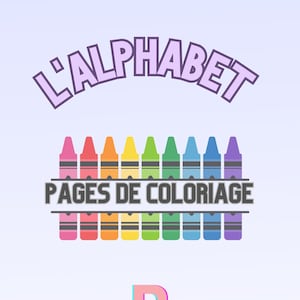 French Alphabet Coloring Pages: Animals, École (PDF Download) - Etsy