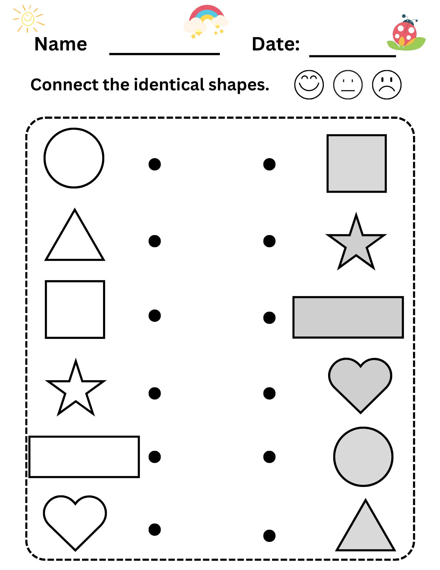 Learning With Shapes & Forms - Activity Pages - Etsy