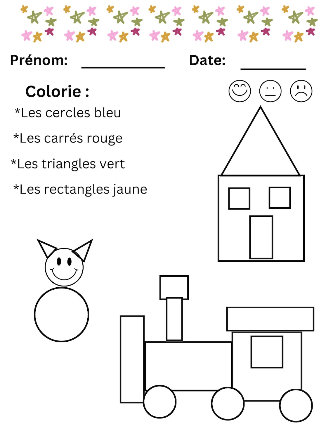 Maternelle - Préscolaire - on Joue Avec Les Formes - Pages D'activités ...