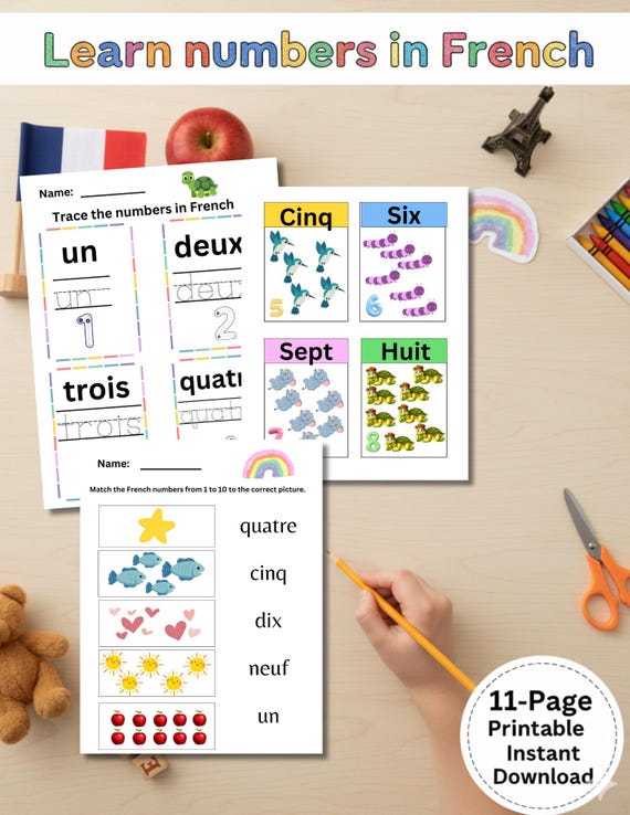 French Numerals 1 20