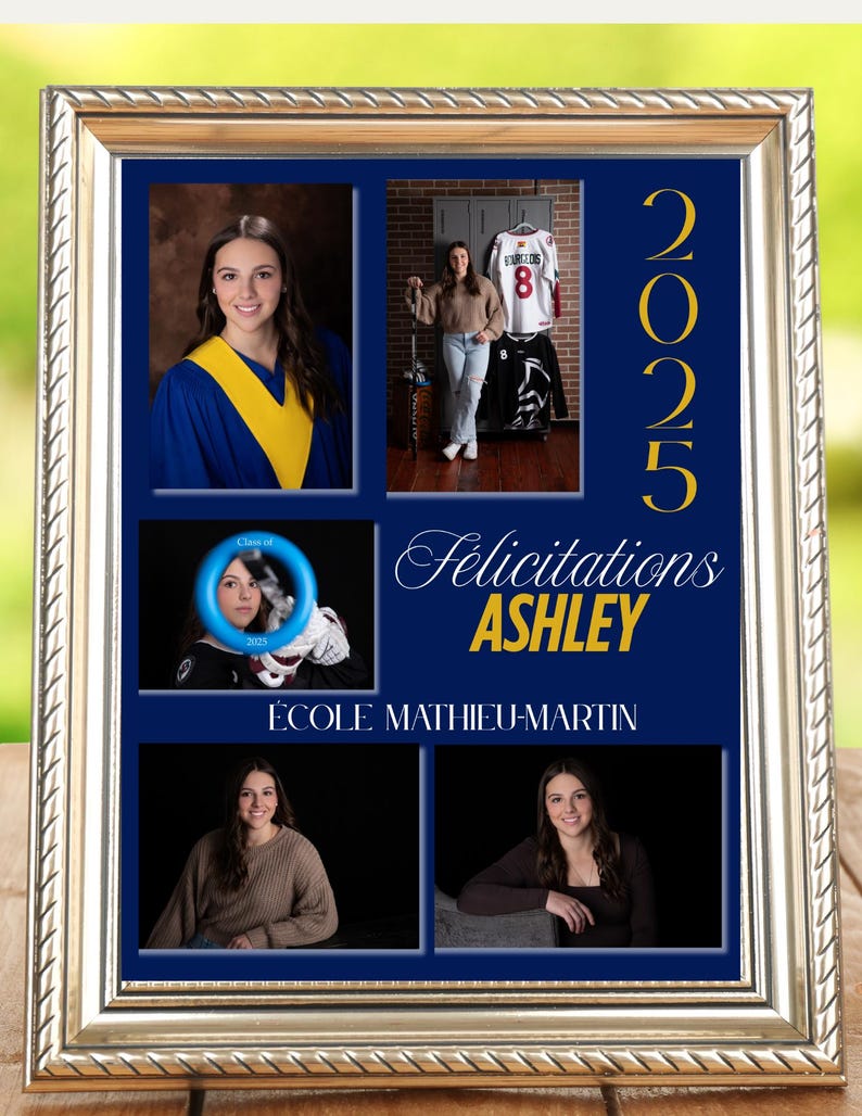 Custom Graduation Photo Collage Template: Personalized Keepsake ...