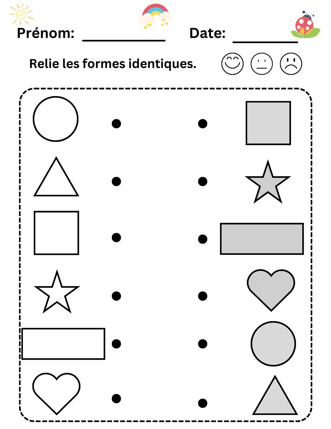 Maternelle - Préscolaire - on Joue Avec Les Formes - Pages D'activités ...