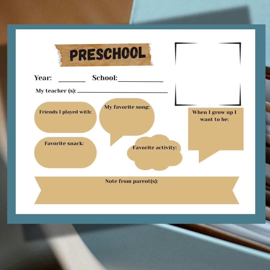 School Memory Box File Covers | Printable PDF| Daycare to 12th Grade ...