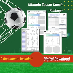 Ultimate Soccer Coach Package, Soccer Game and Practice Sheets and ...