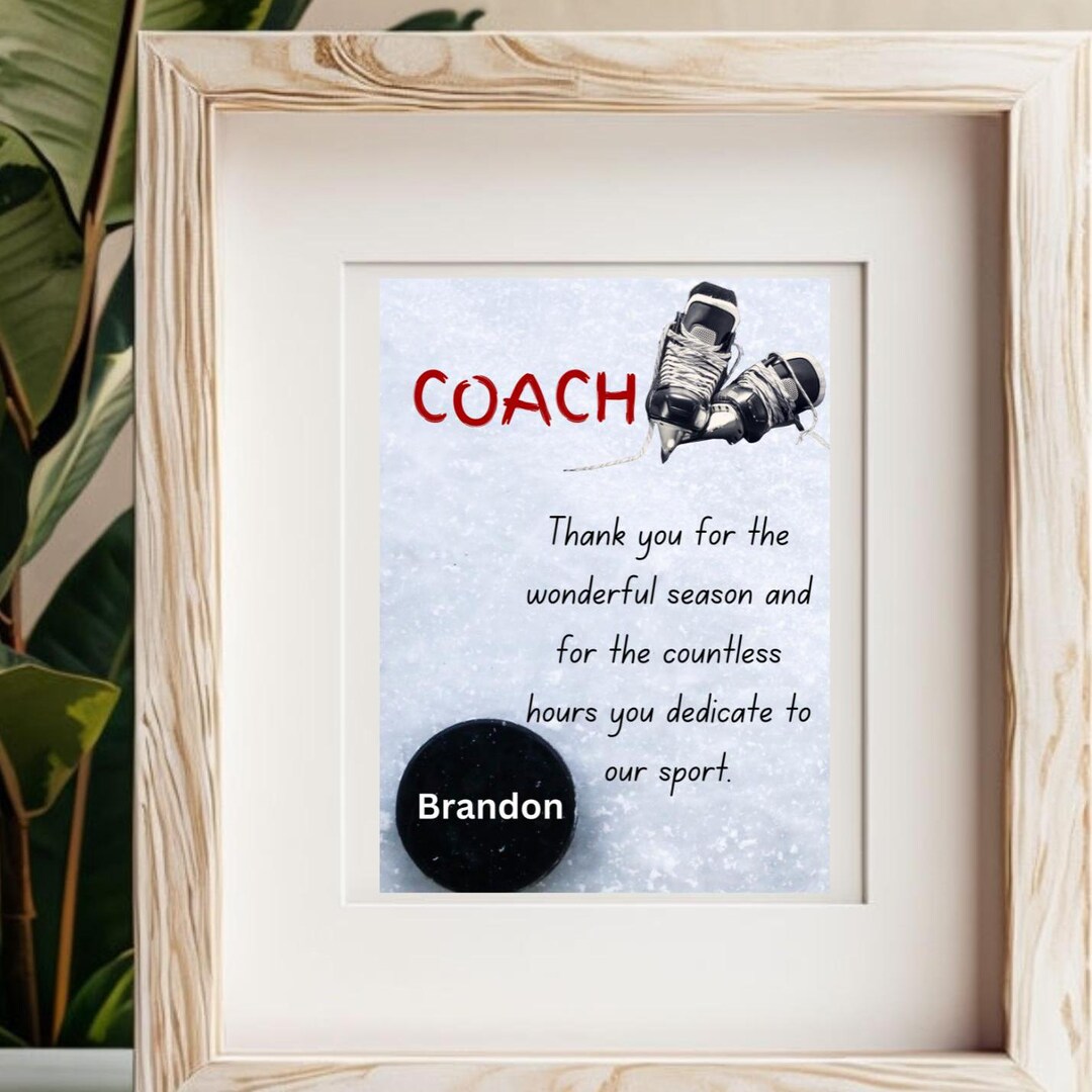 Custom Coach Thank You Card - Printable - Digital Download ...