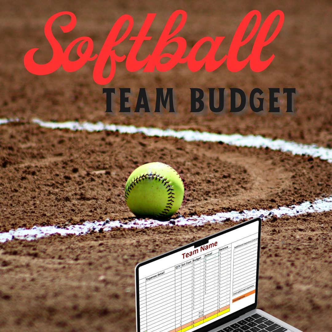 Softball Team Budget Template: Excel & Google Sheets (digital Download ...
