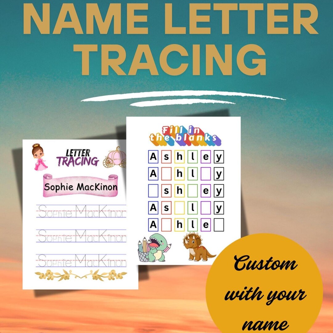 Personalized Name Tracing Worksheet: Preschool Handwriting Practice ...