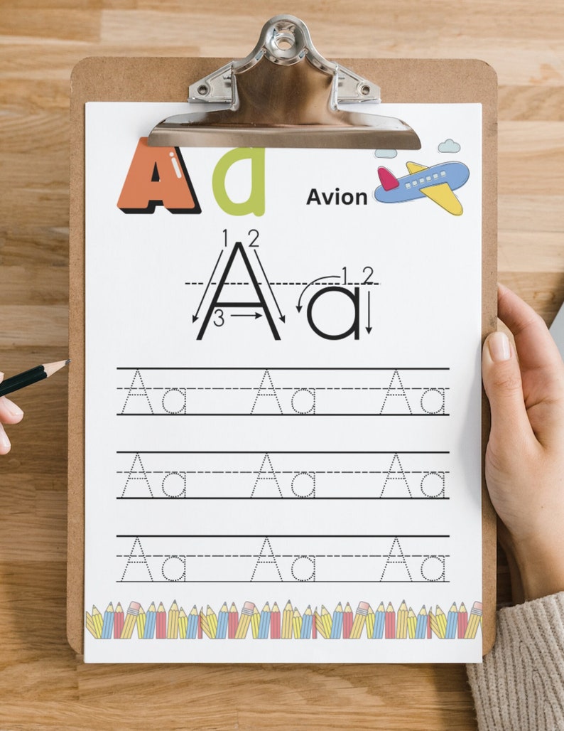 French Alphabet Tracing Worksheet – 26 Pages, Preschool (PDF Pattern ...