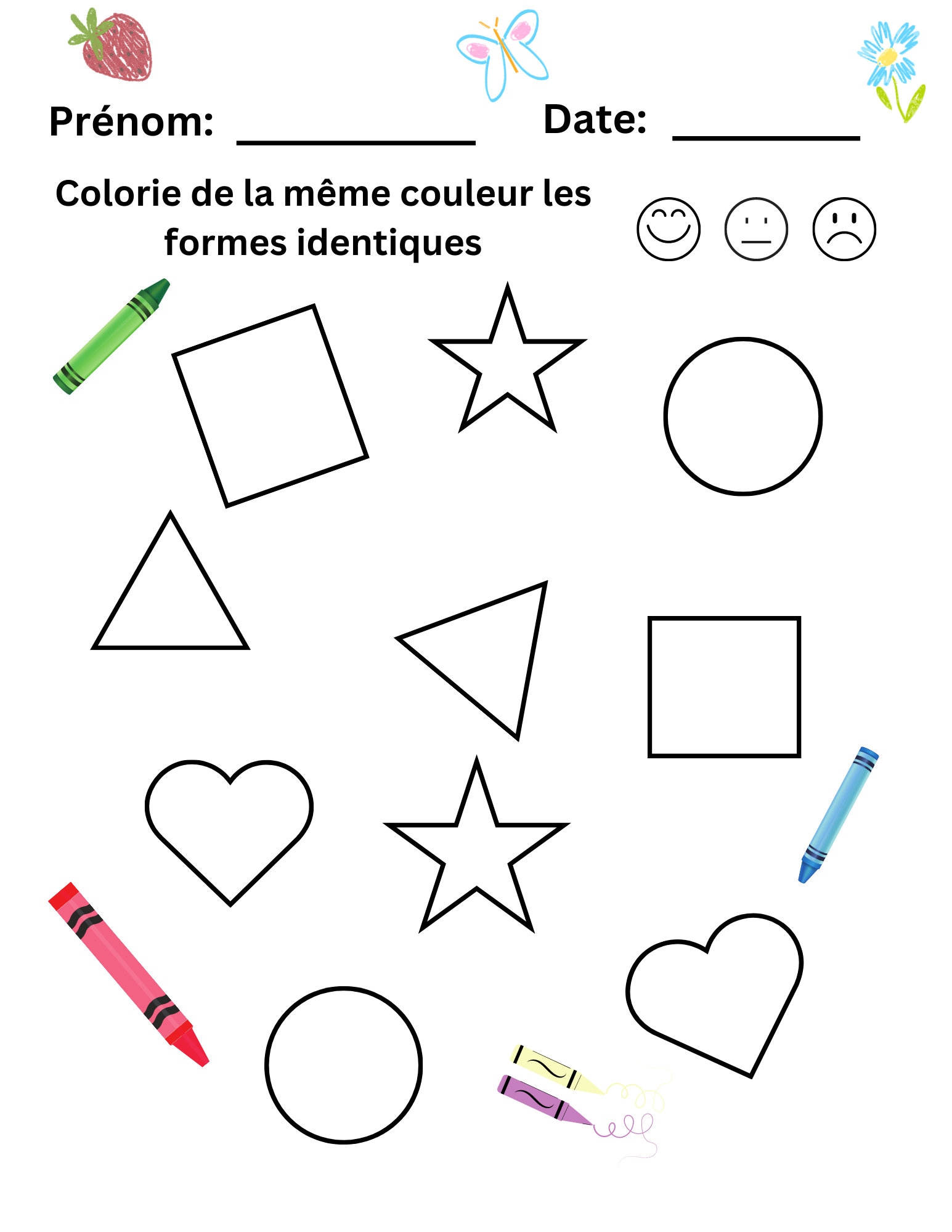 Maternelle - Préscolaire - on Joue Avec Les Formes - Pages D'activités ...