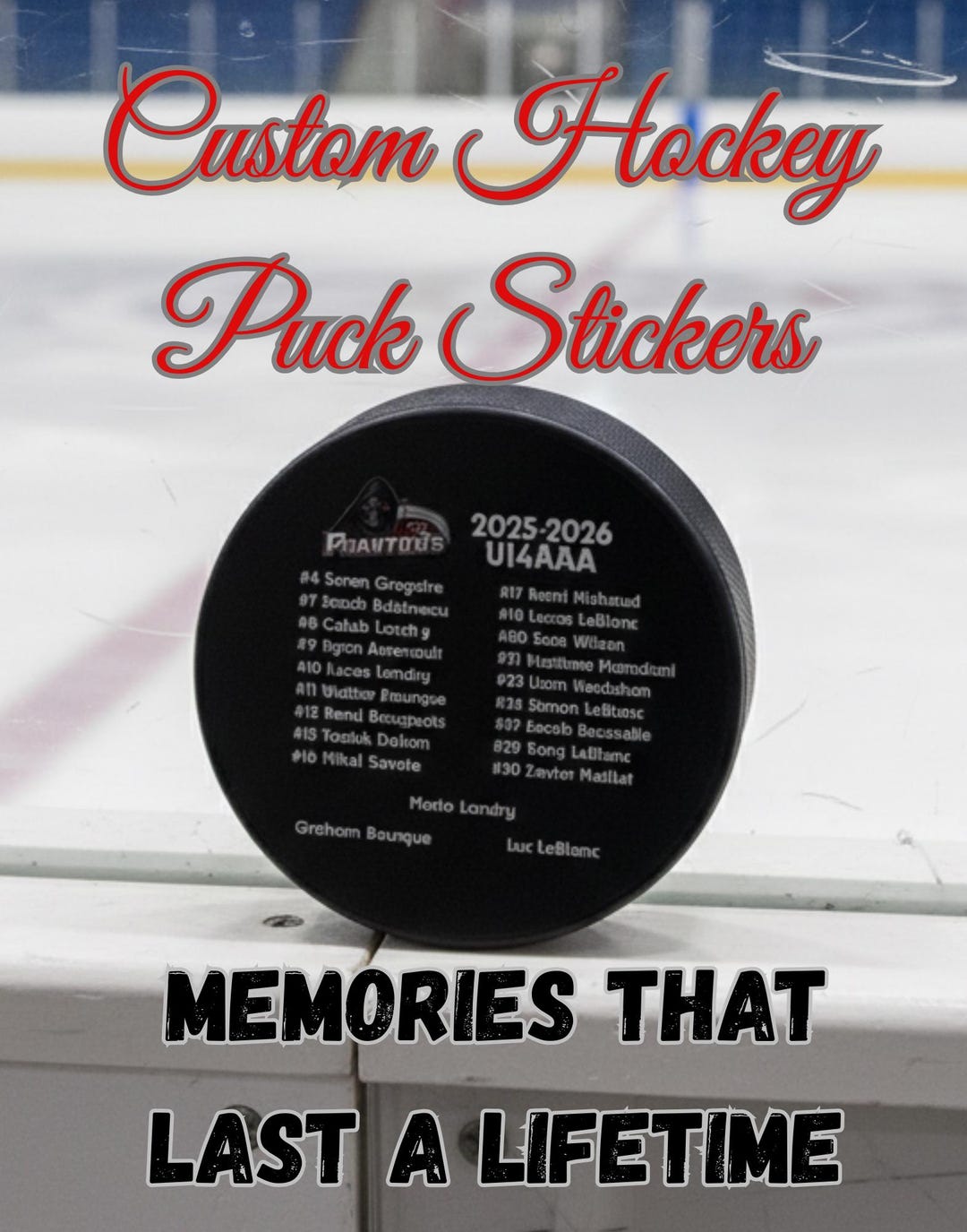 Personalized Hockey Puck Label Printable | Custom Digital Hockey Puck ...