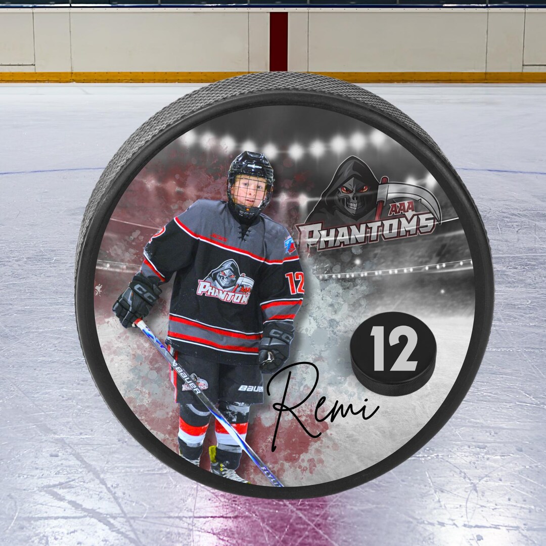 Personalized Hockey Puck Label Printable | Custom Digital Hockey Puck ...