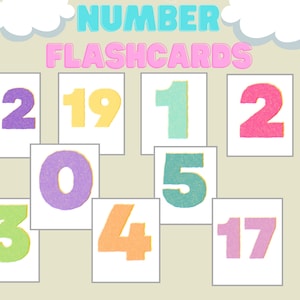 Number Flashcards Homeschool Printables - Etsy