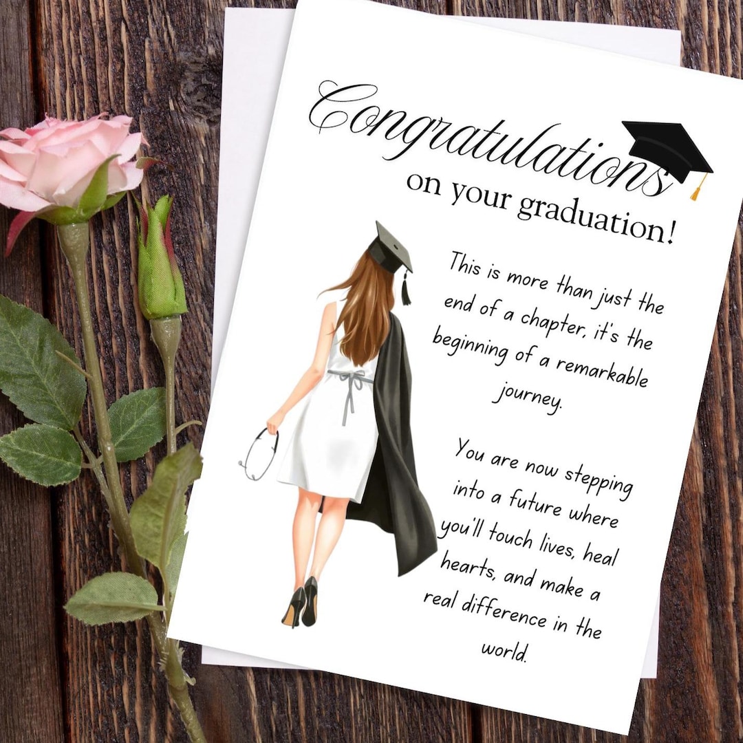 Printable Graduation Card for Future Doctor or Nurse | Medical School ...