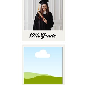 Graduation Photo Banner / Graduation Party Decor / Template for Grad ...