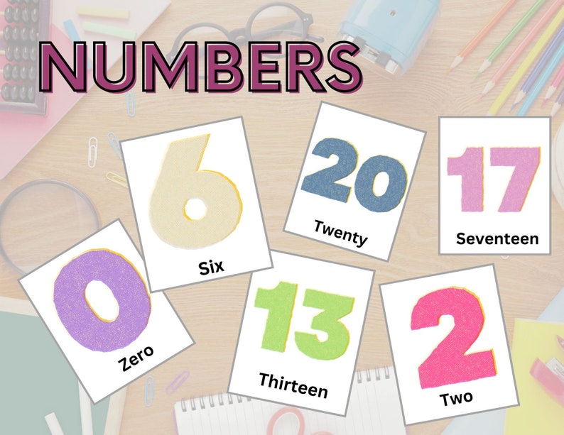 Number Flashcards Homeschool Printables - Etsy