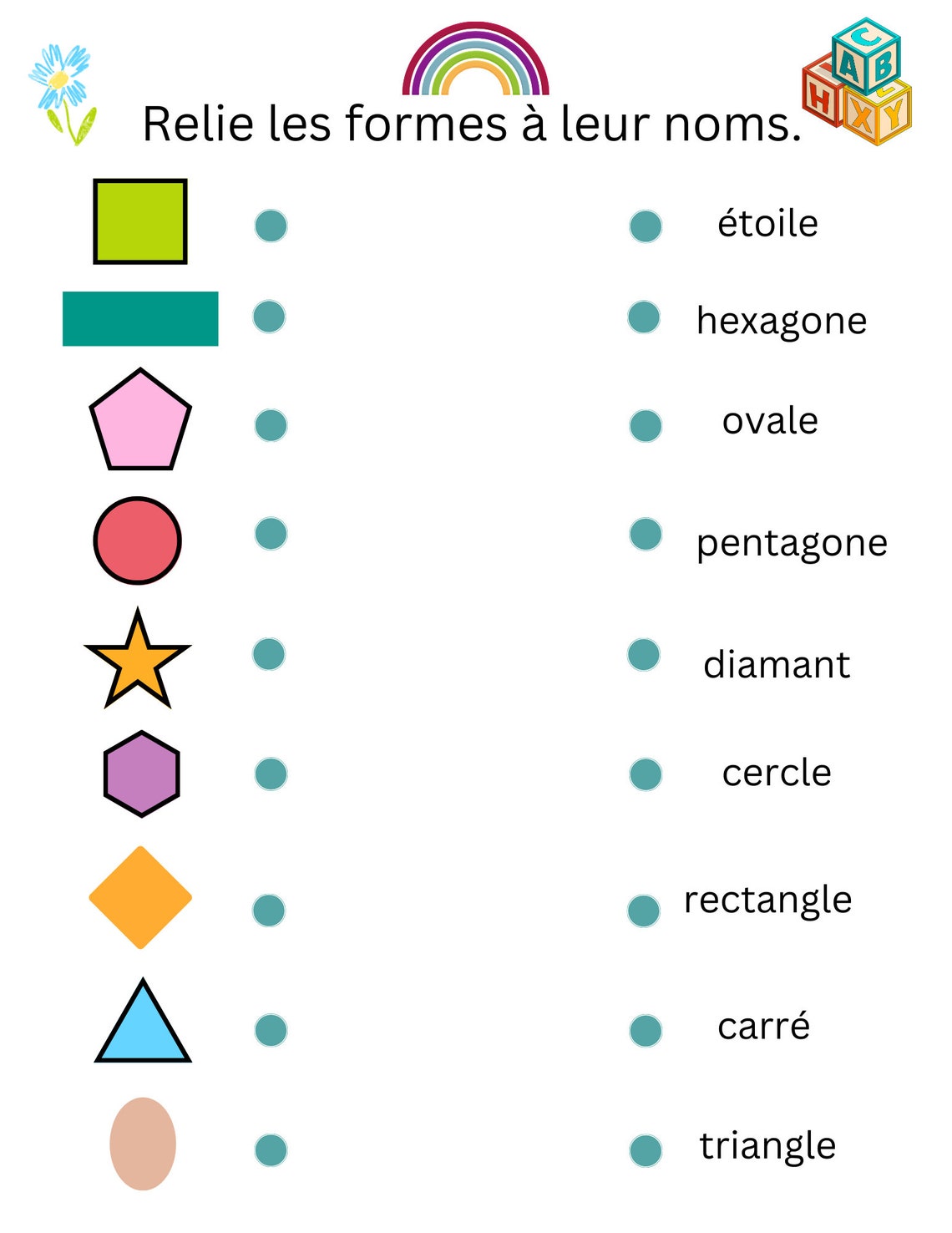 Maternelle Préscolaire on Joue Avec Les Formes Pages D'activités - Etsy