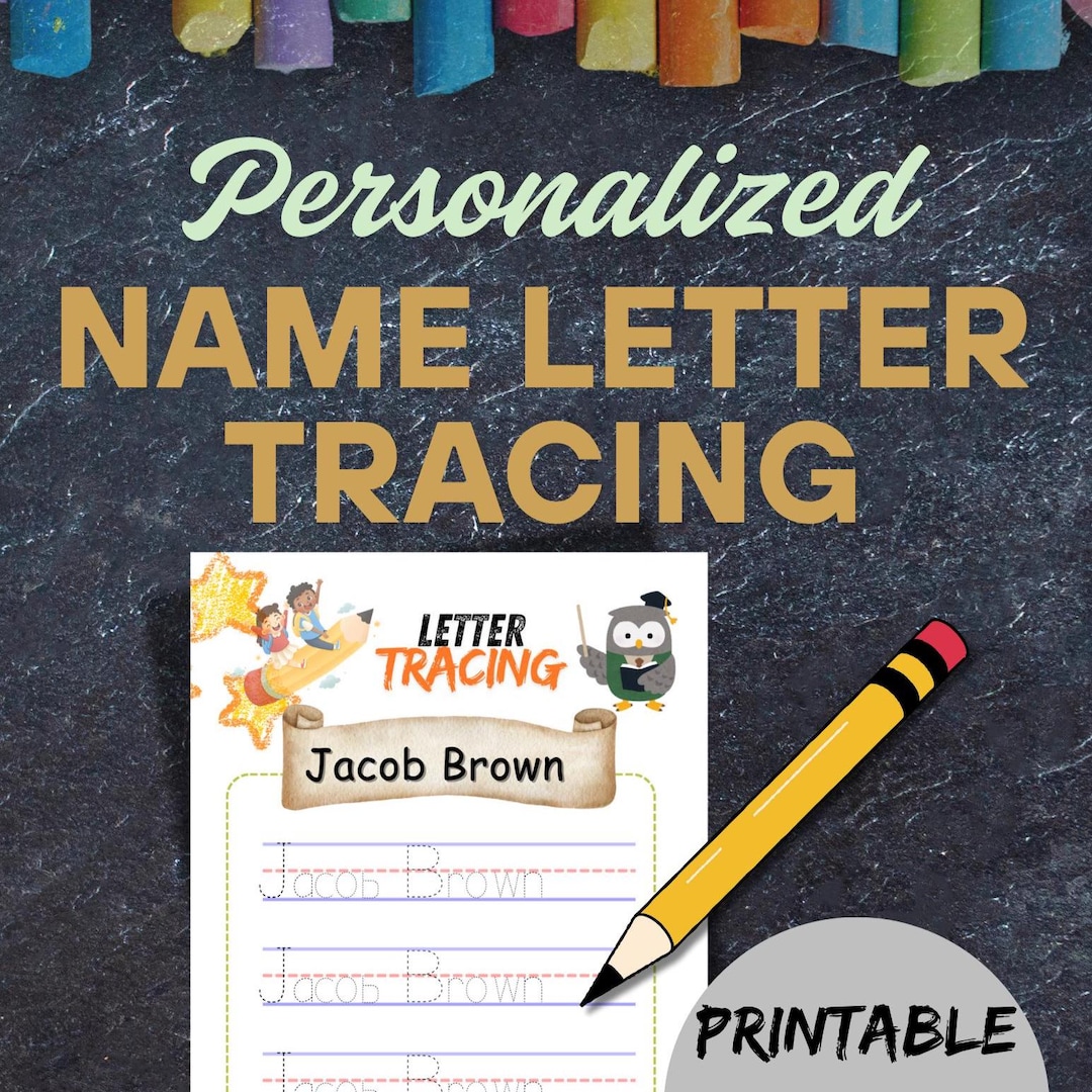 Personalized Name Tracing Worksheet – Custom Preschool Printable ...