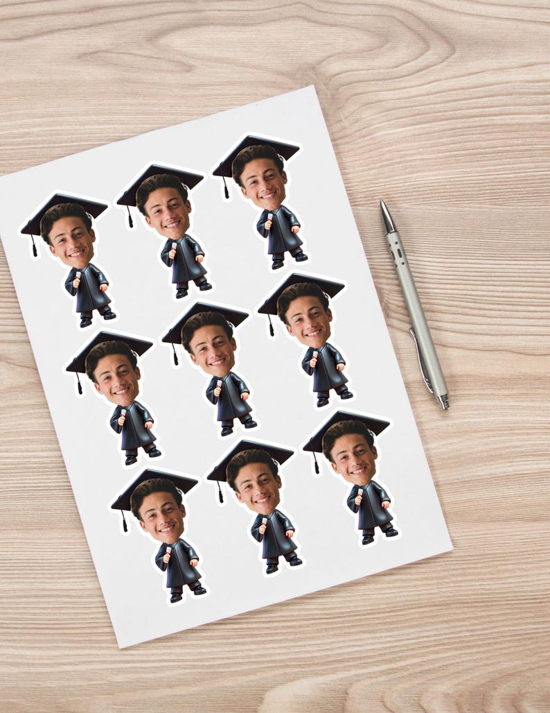 Personalized Graduation Face Cupcake Topper (digital Download) - Etsy