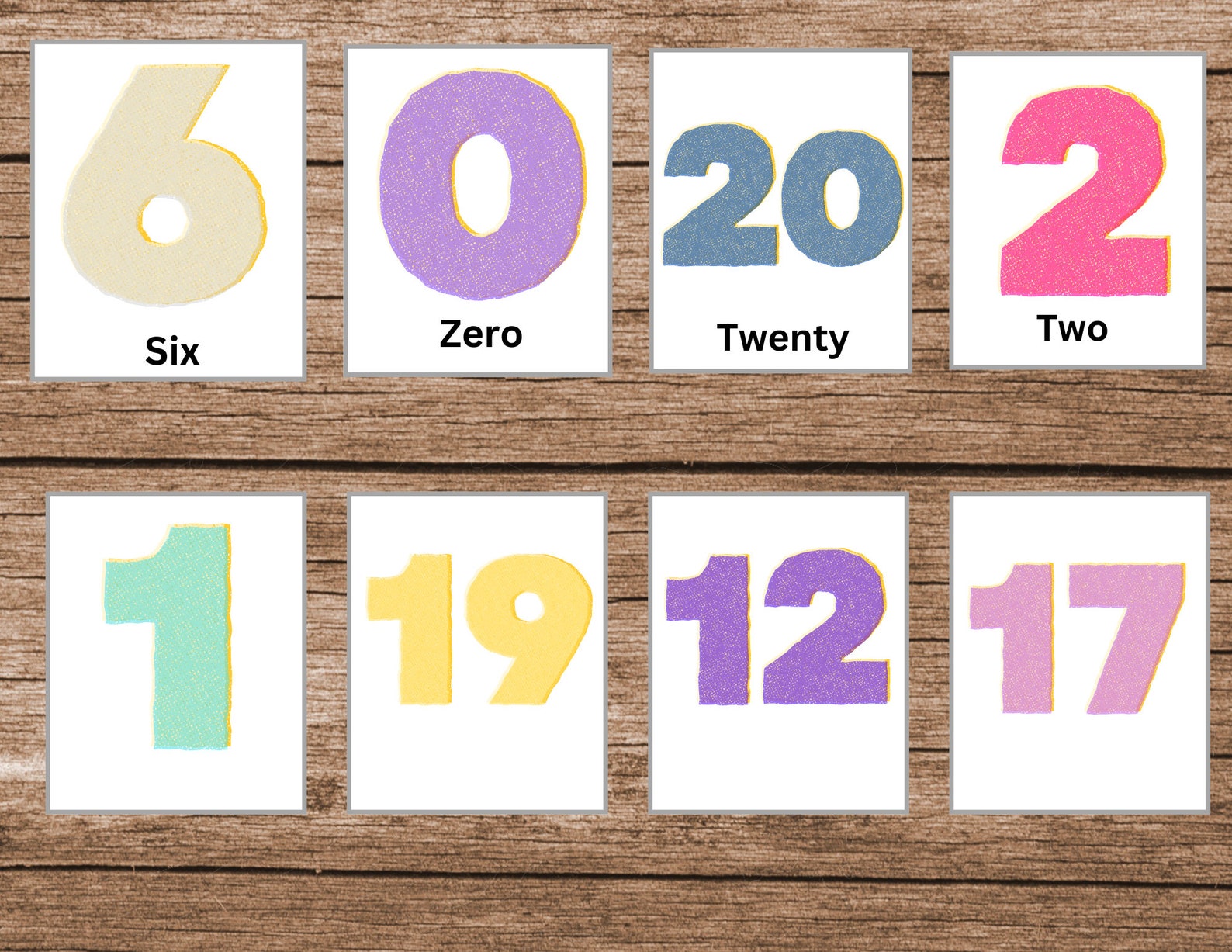 Number Flashcards Homeschool Printables - Etsy